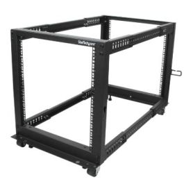 StarTech 12U Adjustable Depth Open Frame 4 Post Server Rack - 4POSTRACK12U